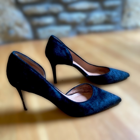 Halogen | Shoes | Halogen Calf Hair Dorsay Heels Black | Poshmark